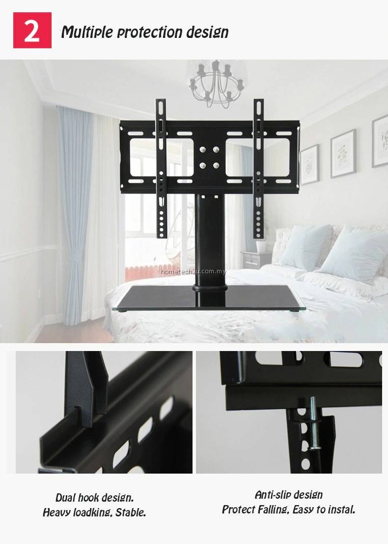 Tabletop TV Table Monitor Stand Universal TV Desk Stand/Base LCD LED TV ...
