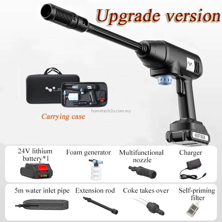 600W 12v 48V Cordless High Pressure Car Wash Water Spray Gun Wireless ...