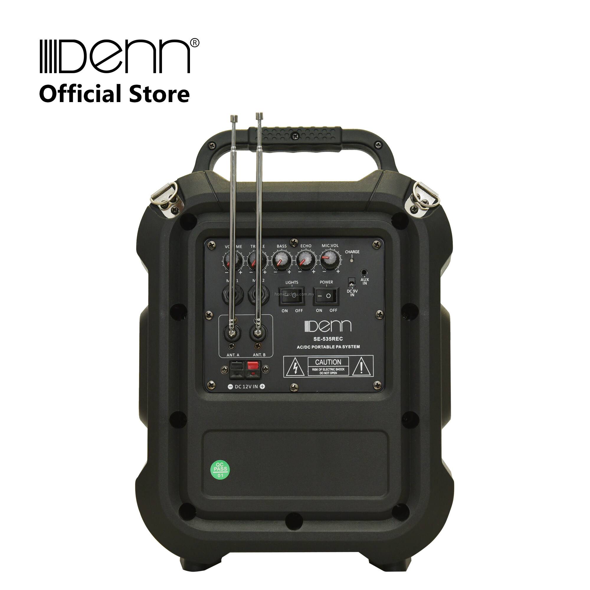 Denn Portable PA Amplifier SE-535REC AC/DC Portable PA Voice Record ...