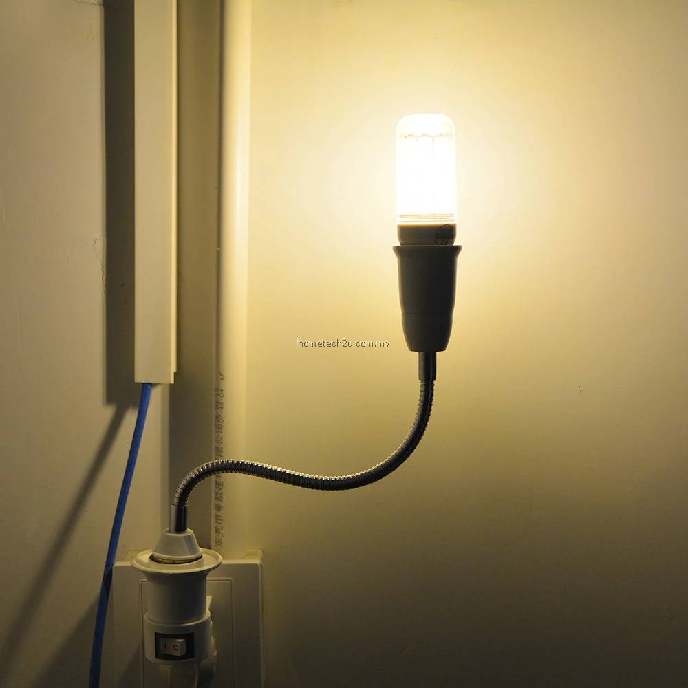 Plug To E27 Bulb Holder Flexible Extend E27 To E27 Light Lamp Holder ...