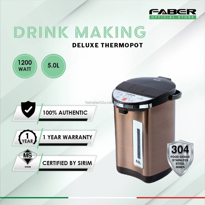 Faber 5L Smart Electric Thermopot FTP ACQUA 50 Water Boiler 5.0L Plas ...