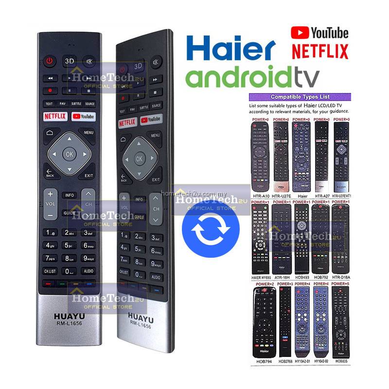 HUAYU HAIER SMART ANDROID TV REMOTE CONTROL RM-L1656
