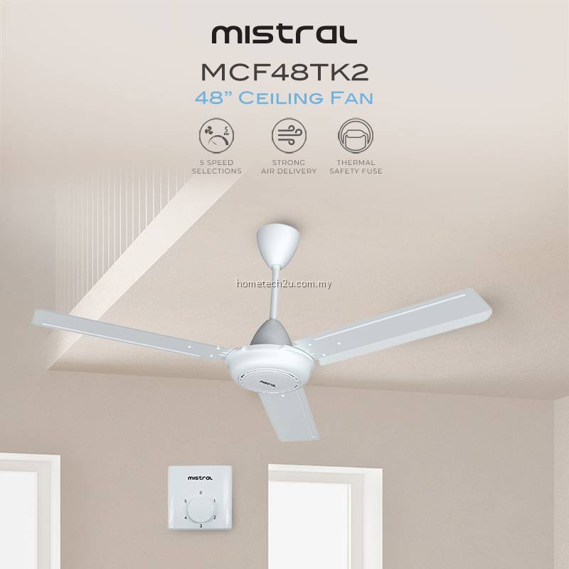 MISTRAL 48" CEILING FAN (REGULATOR TYPE) - WHITE | MCF48TK2