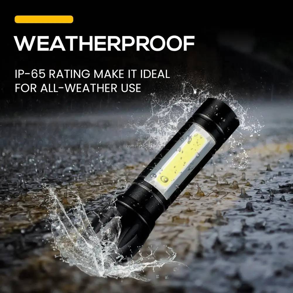 Mini Torch LED Rechargeable Flashlight Portable USB Charging Flashlight ...