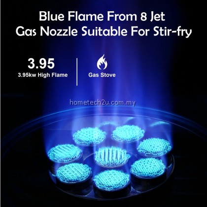 Yelux Dual Gas Stove Stainless Steel Infrared Burner 8 Jet Head Nozzle ...