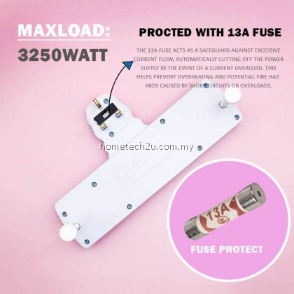 SAYANG 13A Extension Socket T-Adaport Adaptor Adaport Multiple Wall ...