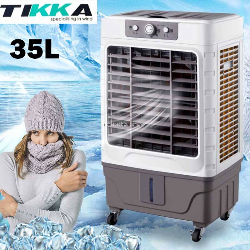 TIKKA Evaporative Portable Air Cooler 35L Cooling Fan Big Heavy Duty