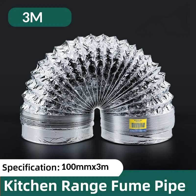 4 inch 100mm Ventilator Pipe PVC Aluminum Tube Air Ventilation Pipe ...