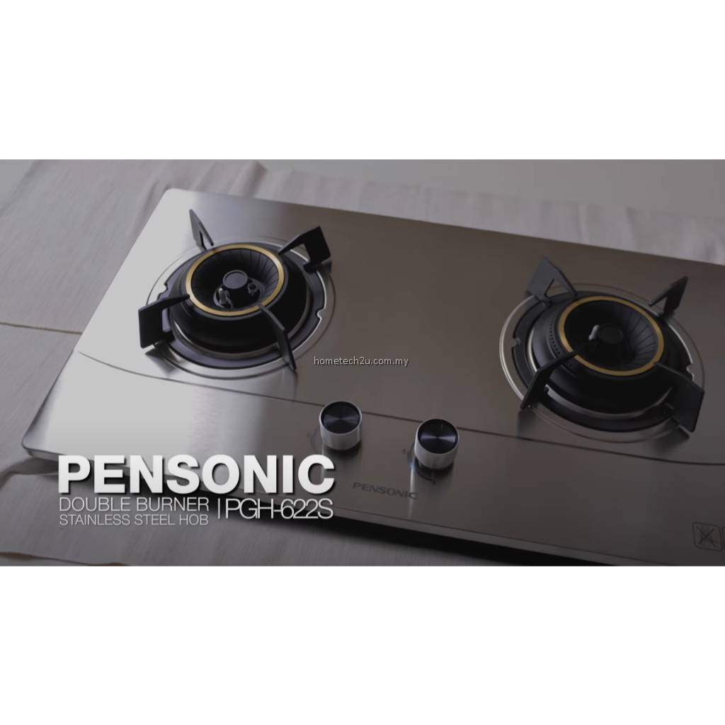Pensonic Double Burner Stainless Steel Built-in Hob | PGH-622S