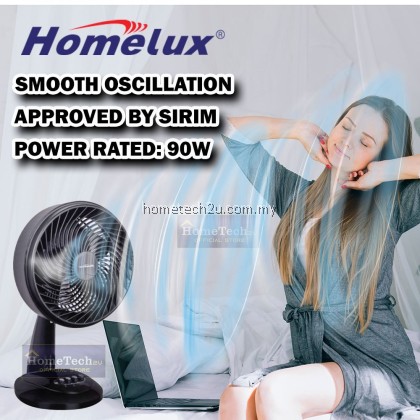 Homelux HTF-208PW 8-Inch Powerful Turbo Table Fan – 3 Speeds, Compact ...