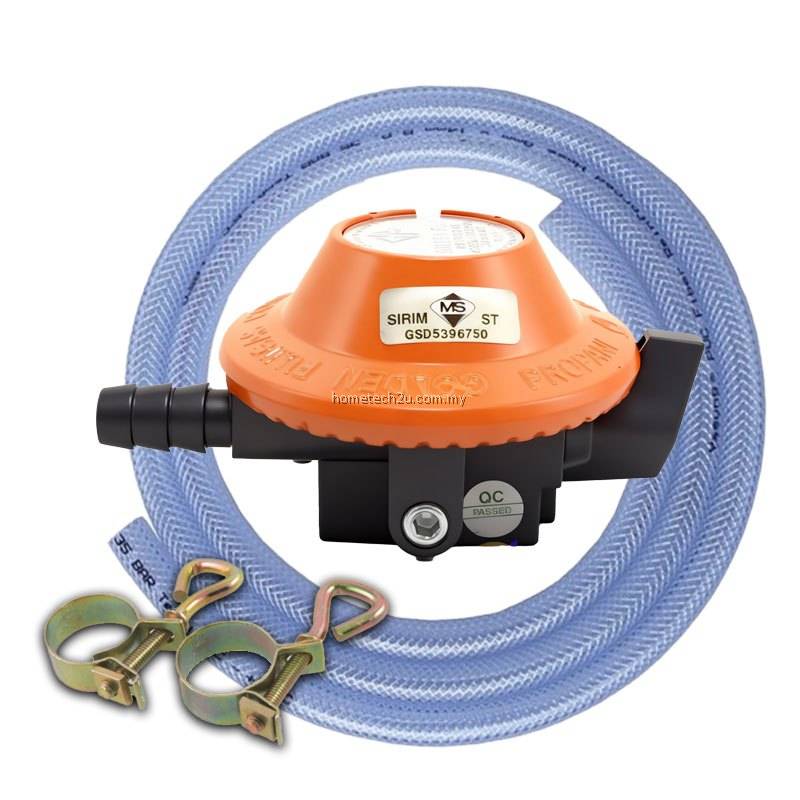 Golden Fuji 182DPDL LPG Low Pressure Gas Regulator | Dual Safety Lock ...