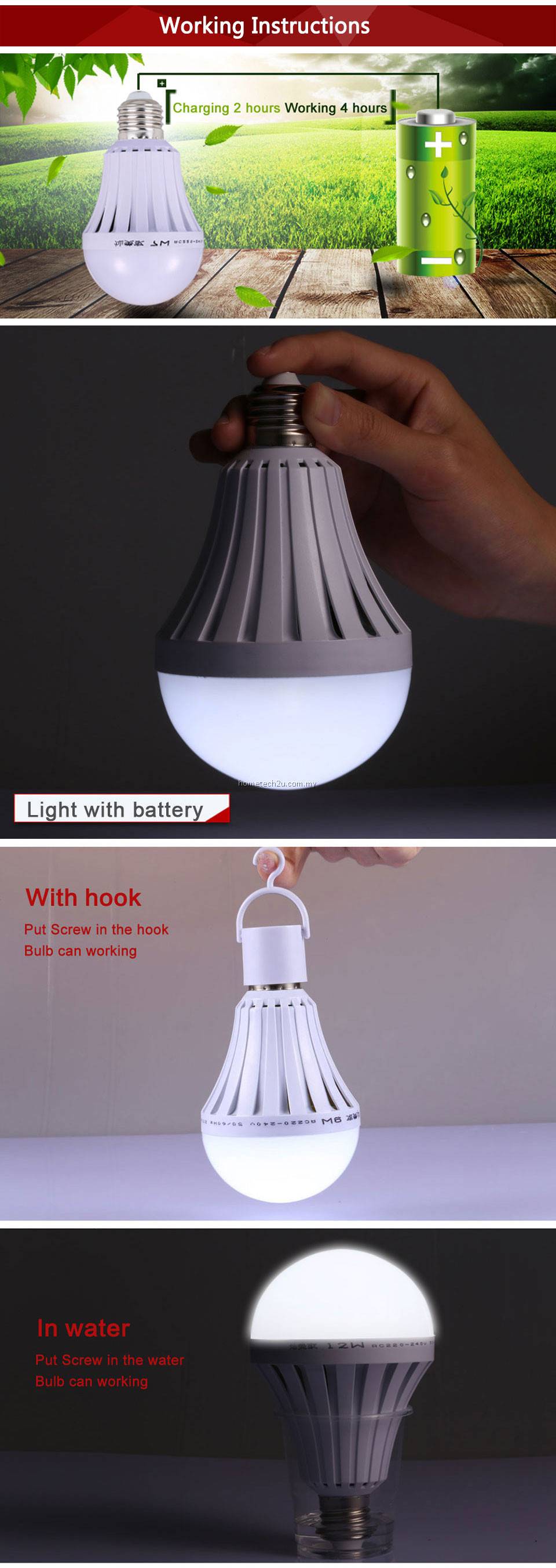 Portable LED Rechargeable Bulb | LED Emergency Bulb | Magic Hand Touch Bulb