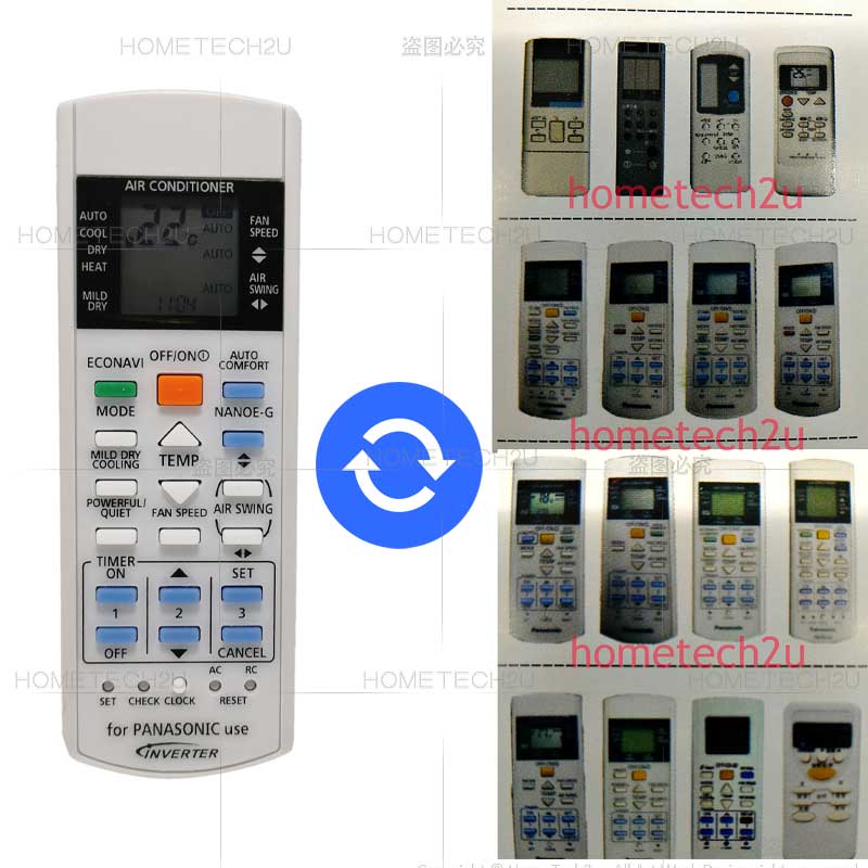 Panasonic Air Cond Aircon Aircond Remote Control ECONAVI Inverter ...