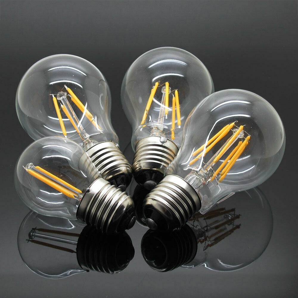 Vintage LED Filament Candle Light Retro Edison Globe Bulb E27 A60 Screw ...