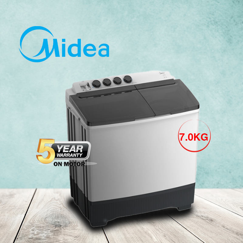 Midea MT100W70 Twin Tub 7.0kg Semi Auto Washing Machine - MT100W70