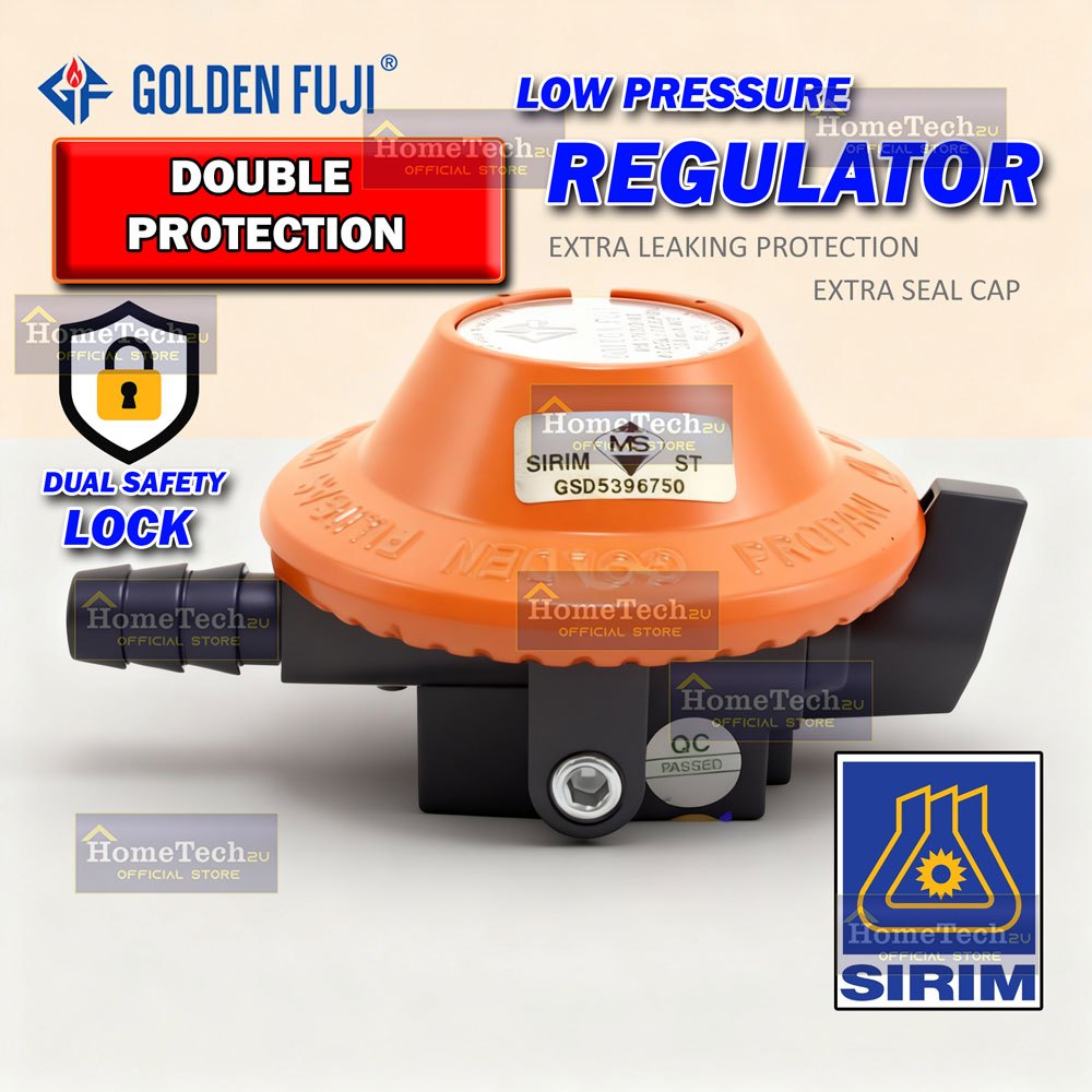 Golden Fuji 182DPDL LPG Low Pressure Gas Regulator | Dual Safety Lock ...