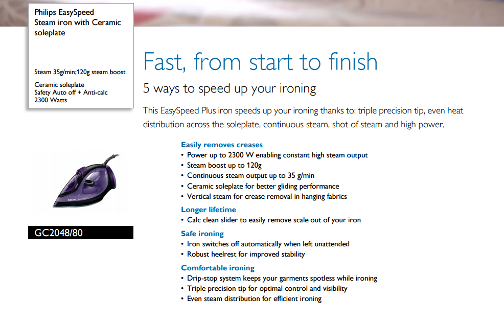 Philips GC2048 Steam Iron