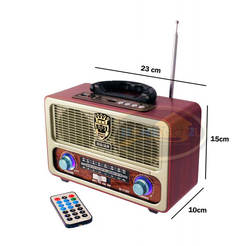 Vintage Retro Classic Radio Antique FM Radio with Bluetooth USB SD Card